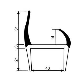 42mm Door Edge Capping - Frigipan